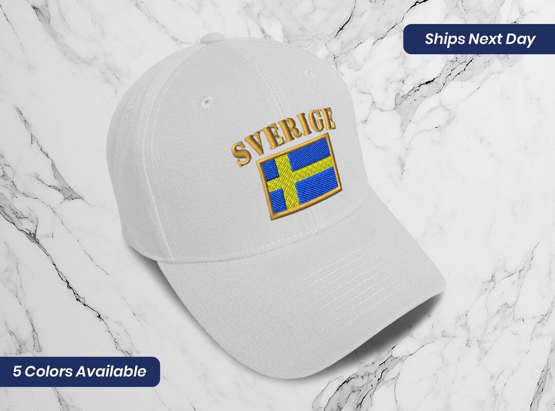 Baseball Caps for Men and Women Embroidered Ball Caps Sweden Sverige ...