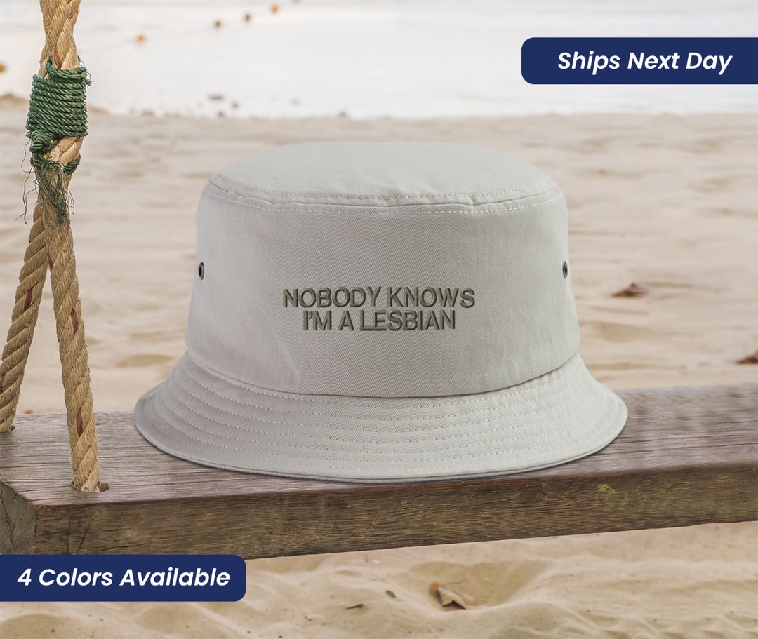 Bucket Hat Bucket Hats for Men Fisher Hat Nobody Knows I'M Lesbian ...