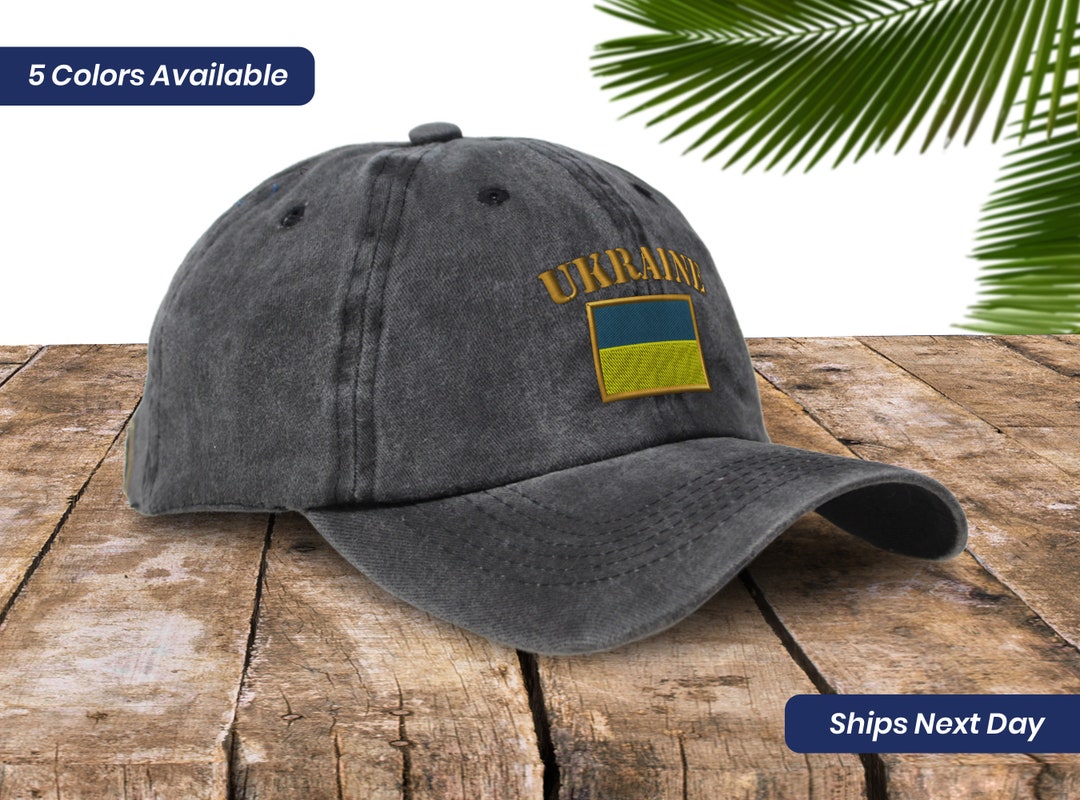 Ukraine Flag Embroidery Ukraine Vintage Hats Washed Baseball Cap Gift ...