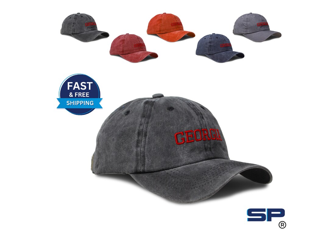 Soft Washed Baseball Cap Georgia State America Usa D - Etsy