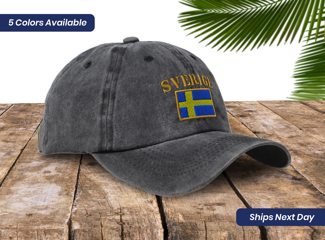 Soft Baseball Cap Dad Dad Hat Sweden Sverige Flag Embroidery Vintage ...