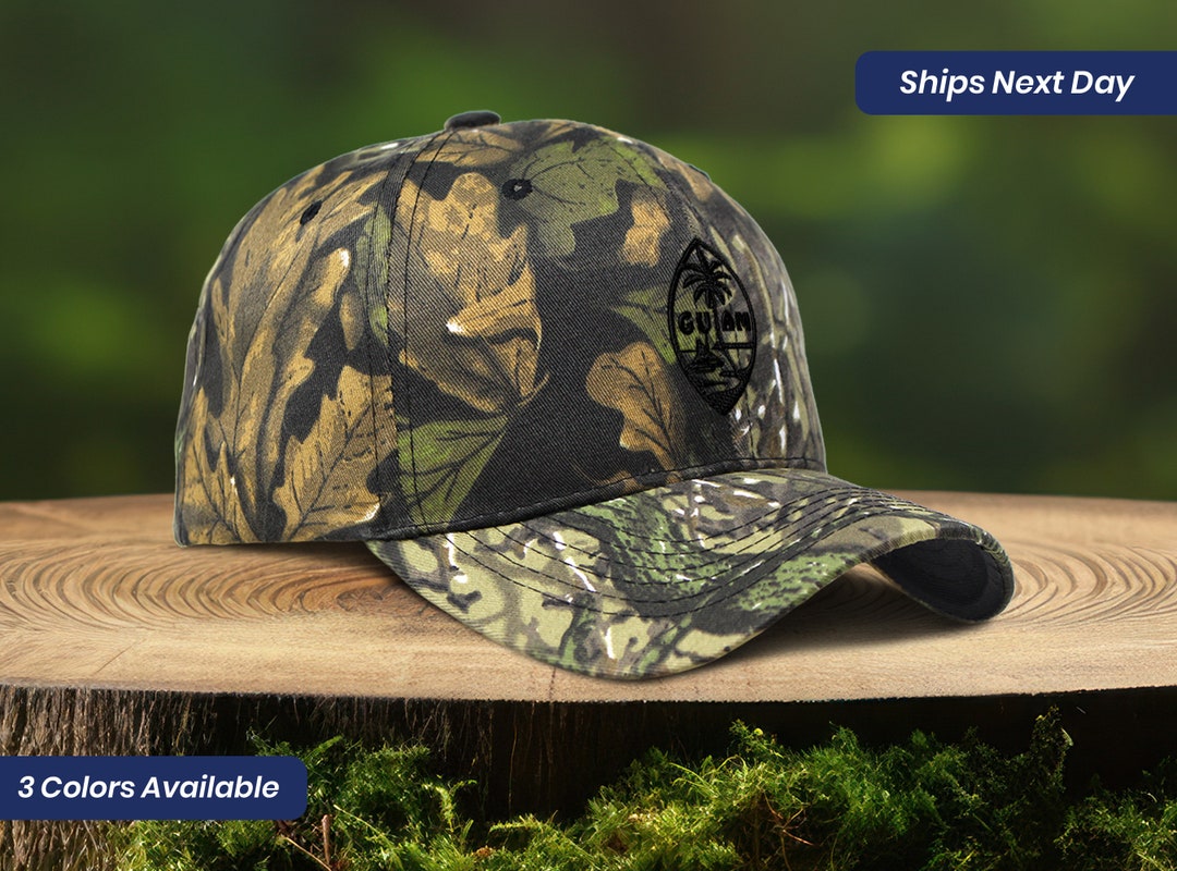 Camo Hat Baseball Cap Camouflage Hat Seal of Guam Embroidery Camo Cap ...