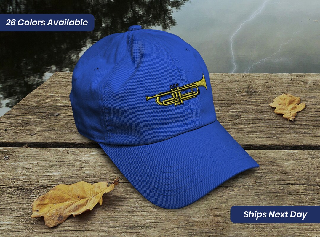 Soft Baseball Cap Embroidered Dad Hat Trumpet Music B Embroidery Ladies ...