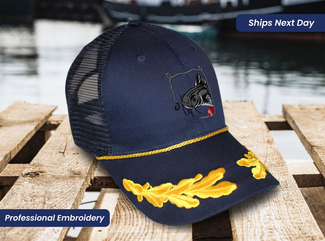 Yacht Captain Hat Trucker Hat Racing Hat Sport Fishing Catfish ...