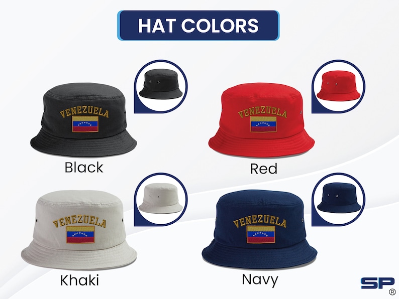 Bucket Hat Bucket Hats for Men Fisher Hat Venezuela Flag Embroidery ...