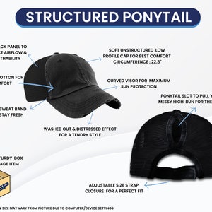 Custom Ponytail Cap Women's Baseball Cap Gift for Her Sun Hat With ...