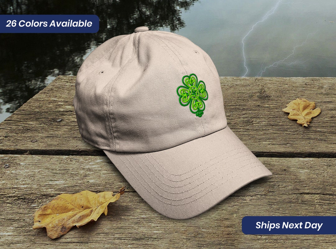 Soft Baseball Cap Embroidered Dad Hat Celtic Shamrock Symbol Embroidery ...