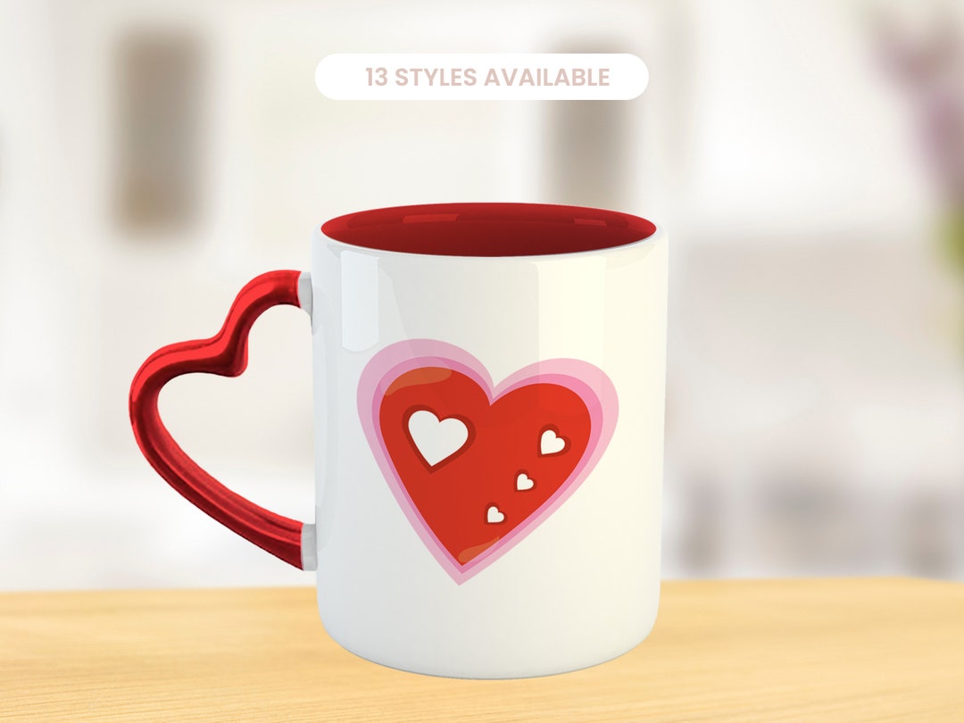 Custom Ceramic Mugs Hearts in Heart Holidays and Occasions Valentins ...