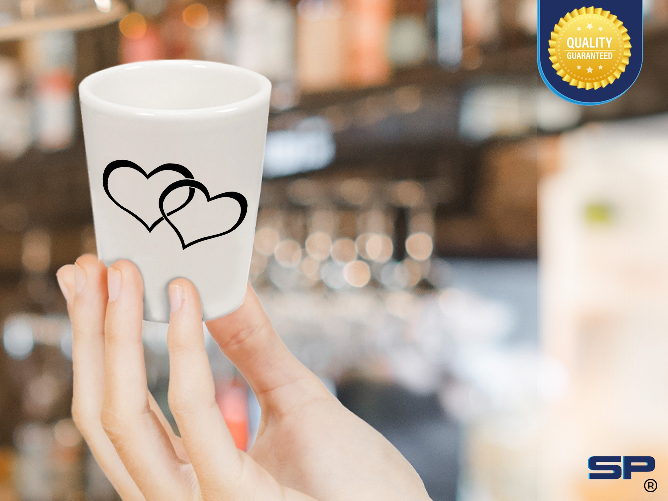 Ceramic Shot Glass Hearts Holidays and Occasions Valentines Day Unique ...