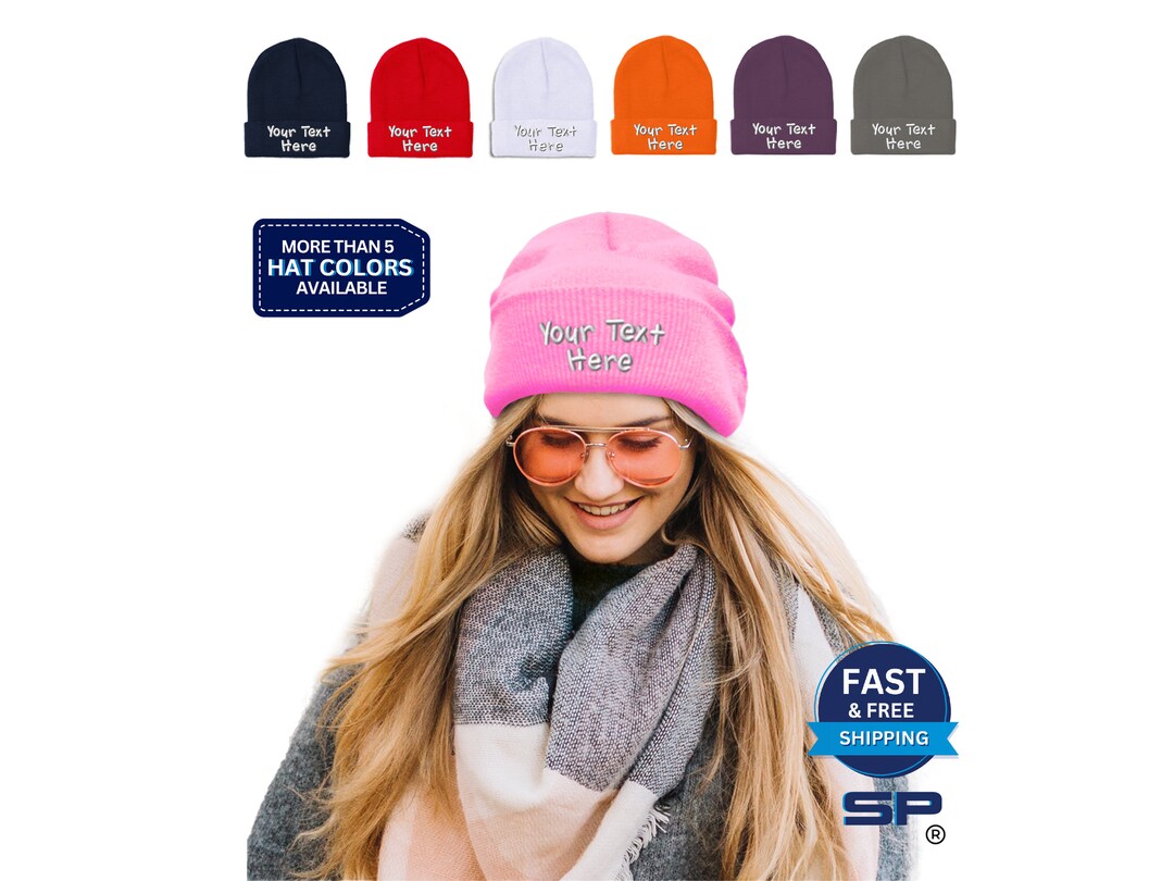 Custom Beanie Embroidery Custom Text Beanies Handmade Gift - Etsy