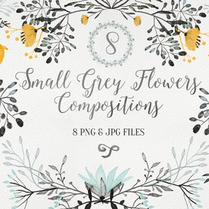 Small Grey Flowers - Etsy