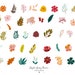 Big Set 120 Floral Clipart Vector Set, Flowers Clipart, Hand Drawn ...