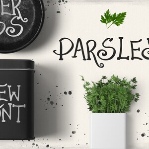 Parsley Font - Hand Drawn Clipart Font All Caps OTF - Etsy