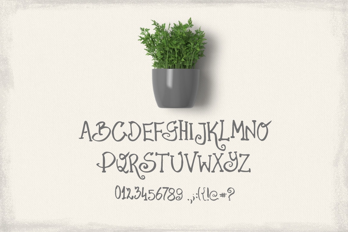 Parsley Font - Hand Drawn Clipart Font All Caps OTF - Etsy