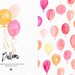 33 Balloons Watercolor Clipart, Hand Painted Watercolor Balloons ...