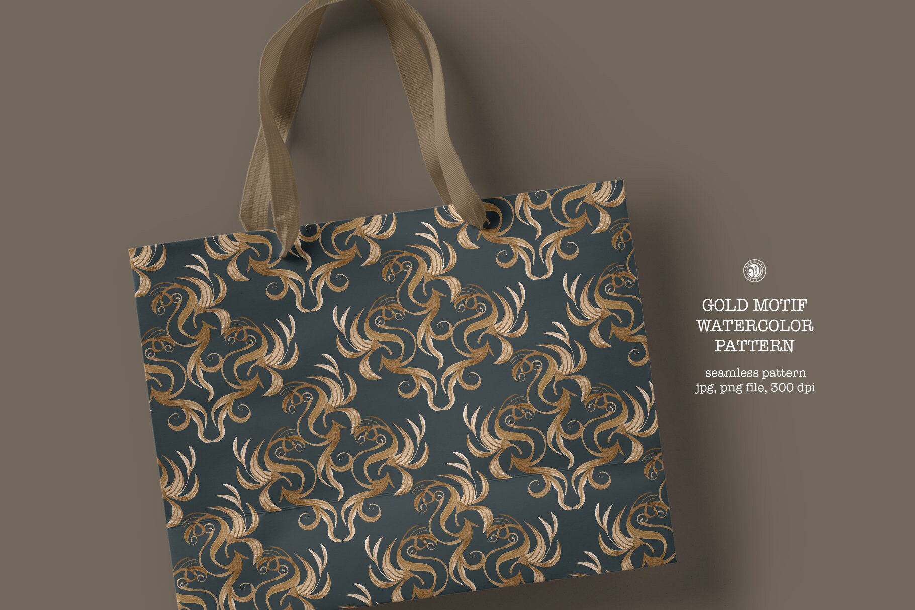 Watercolor Gold Motif Seamless Pattern, Gold Wallpaper, Flowers Fabric ...