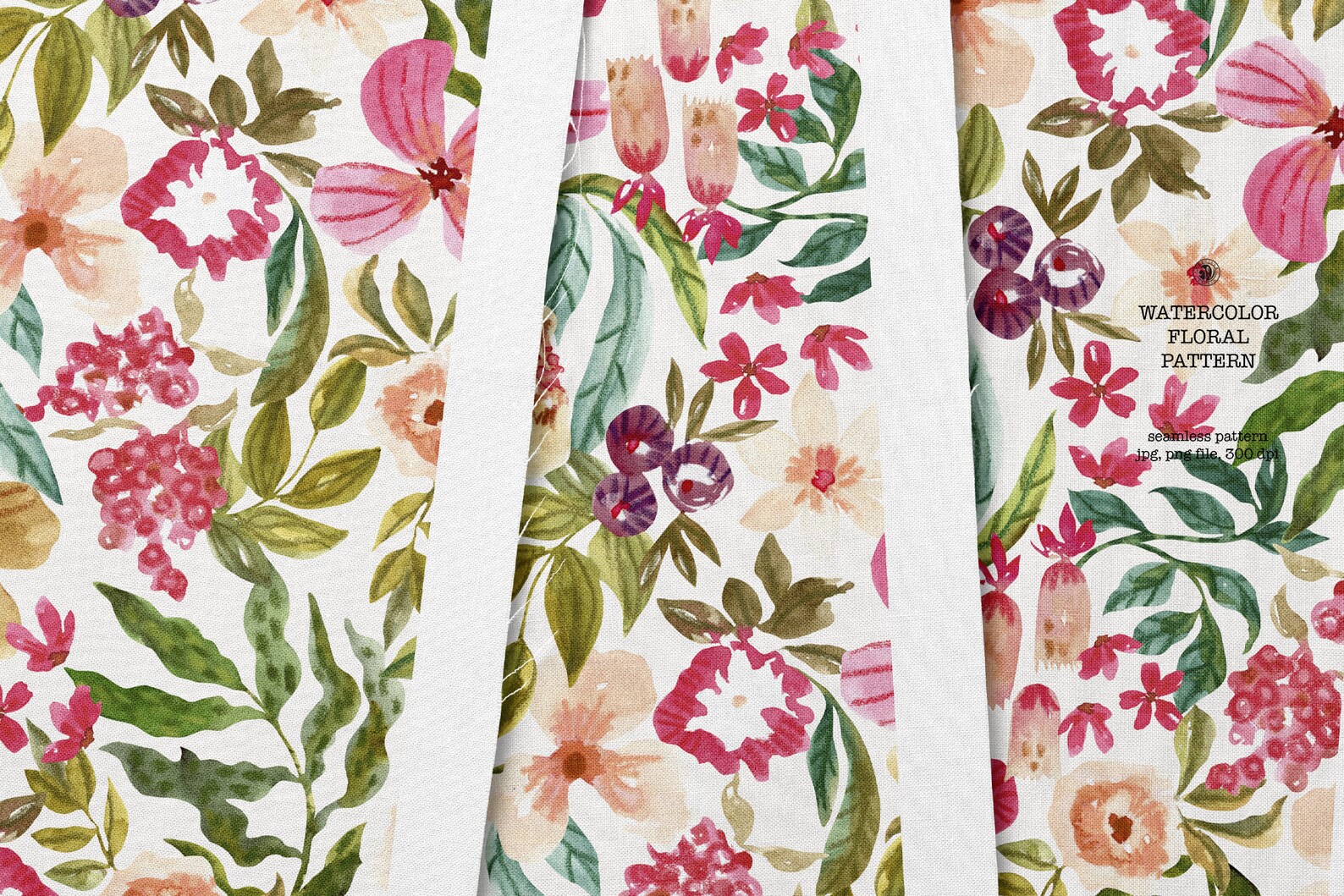 Watercolor Hand Painted Floral Pattern Summer Floral - Etsy