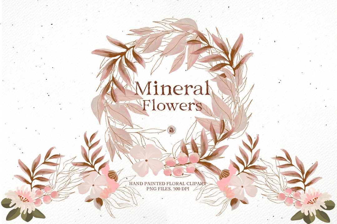 Hand Painted Floral Set 32 Flowers, Png Clipart, Floral Clipart Set ...