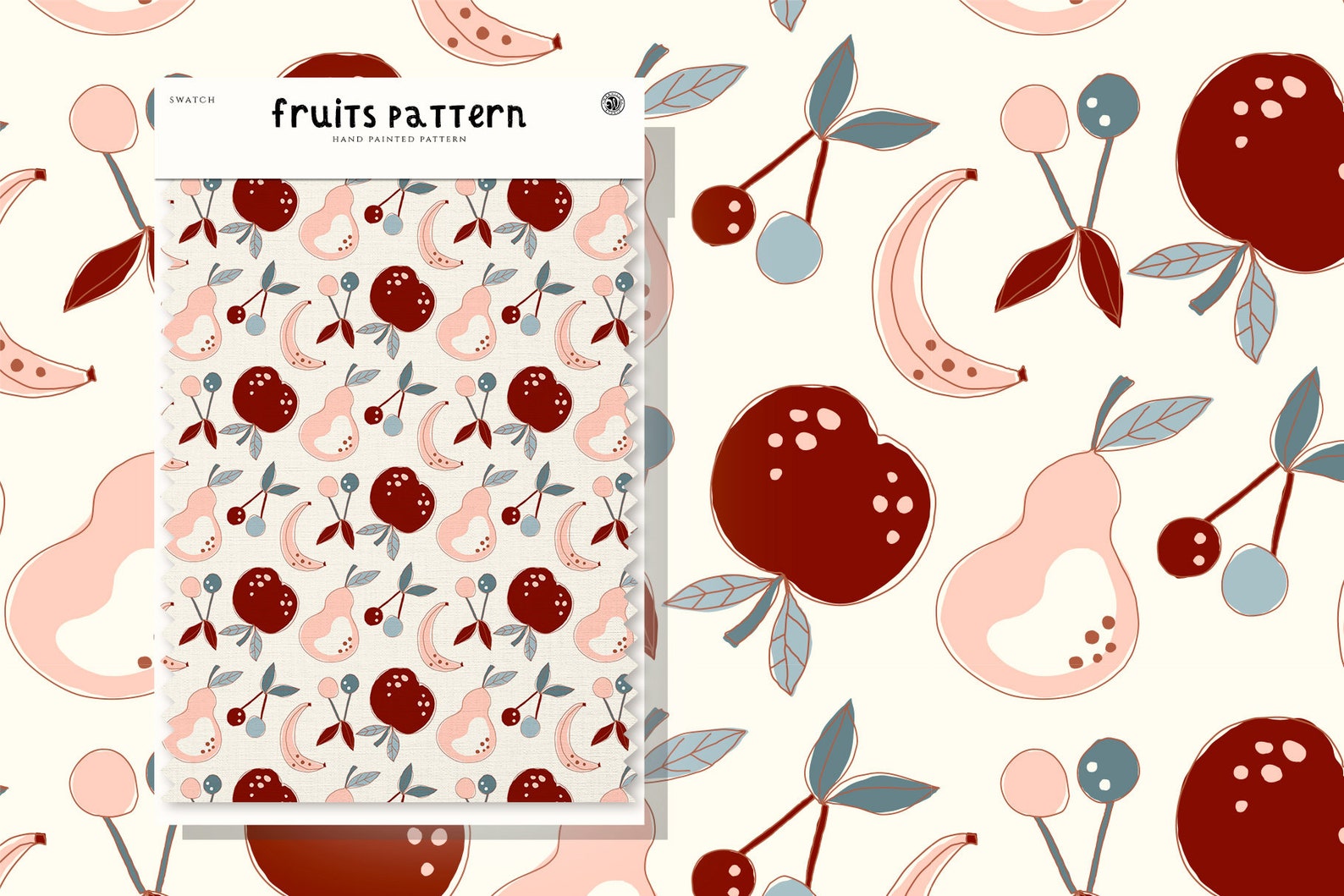 3 fruits vector digital patterns fruits clipart baby | Etsy