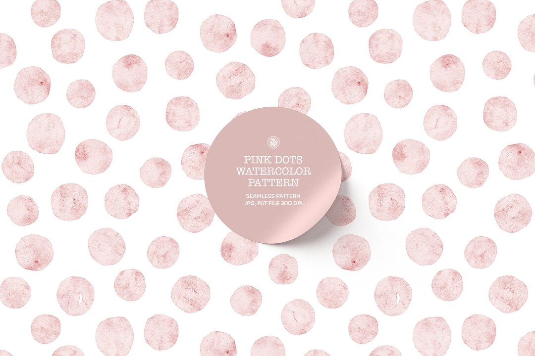 Pink Dots Watercolor Seamless Hand Painted Pattern, Abstract Pattern ...