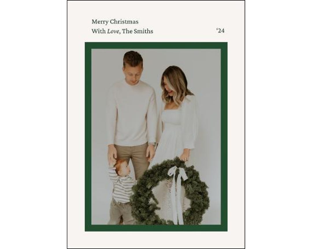 Evergreen Frame - Christmas Card Digital Download - Etsy