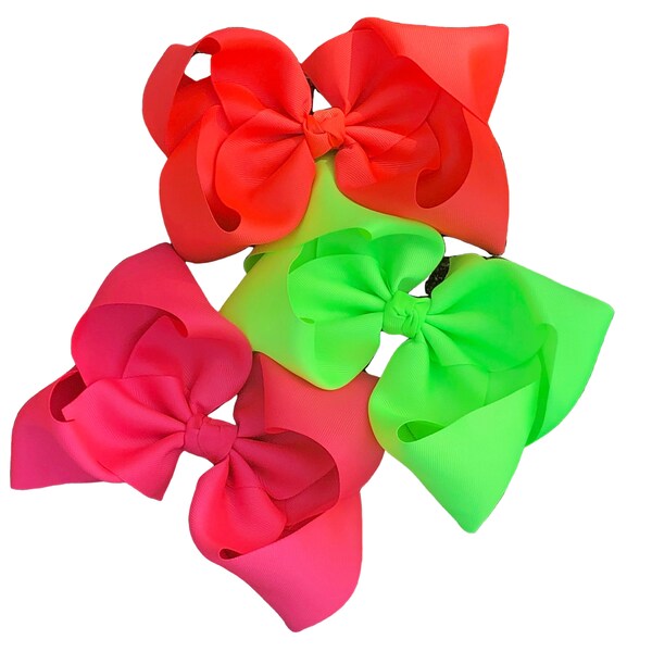 Neon Hair Bow - Etsy
