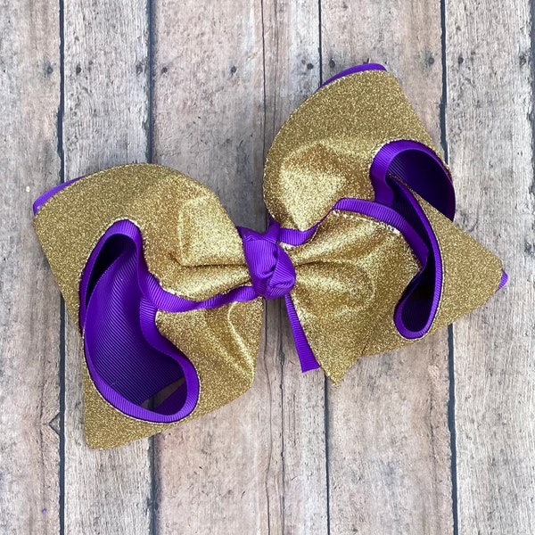 Purple Hair Bow - Etsy