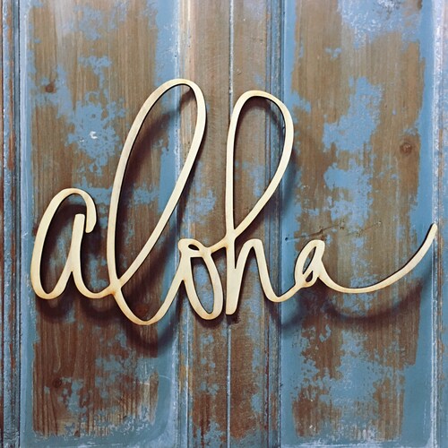 Aloha Welcome Sign Metal Wall Art Hawaiian Decor aloha | Etsy