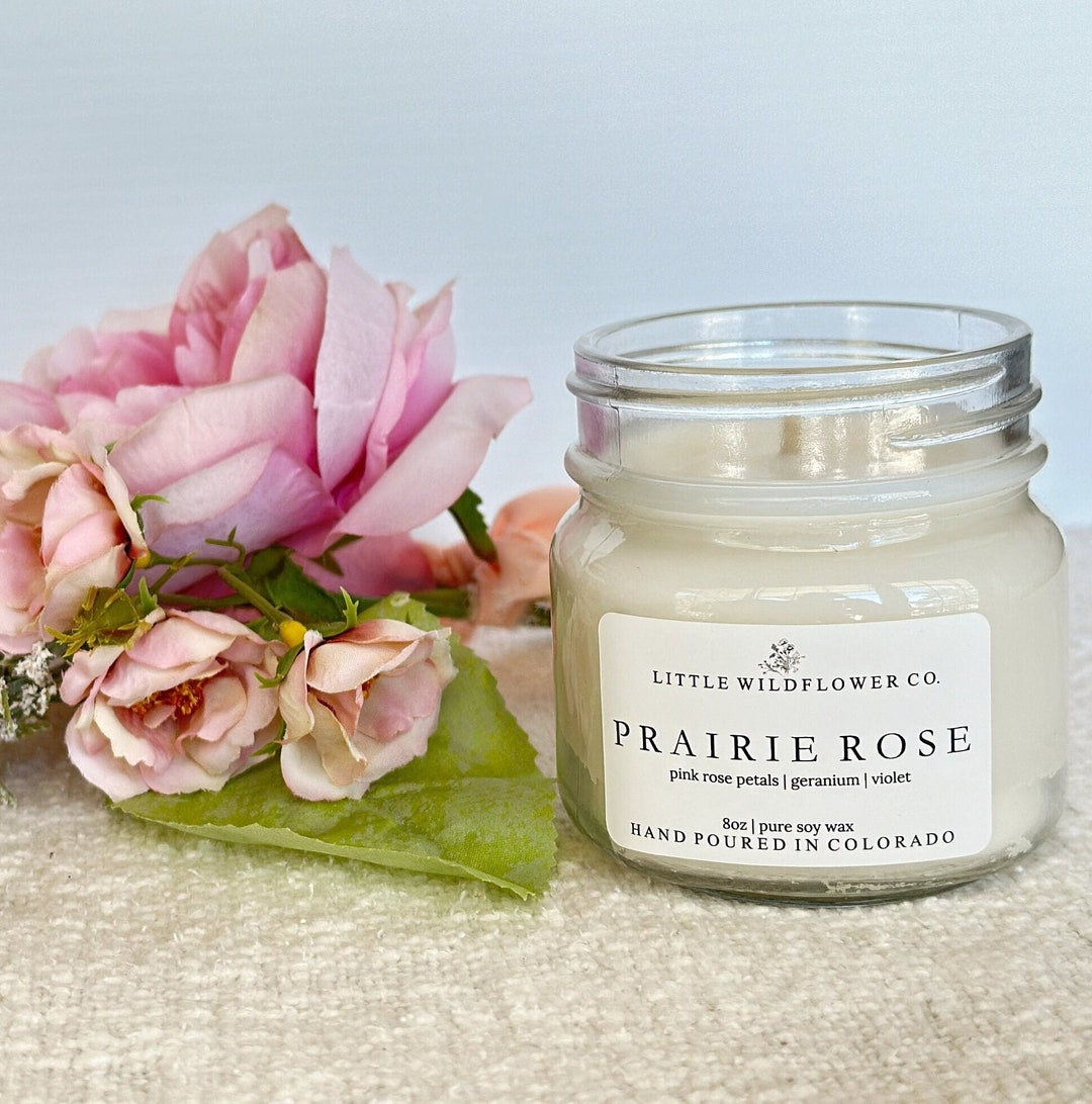 Prairie Rose Soy Candle Mason Jar Vintage Farmhouse Candle Hand Poured ...