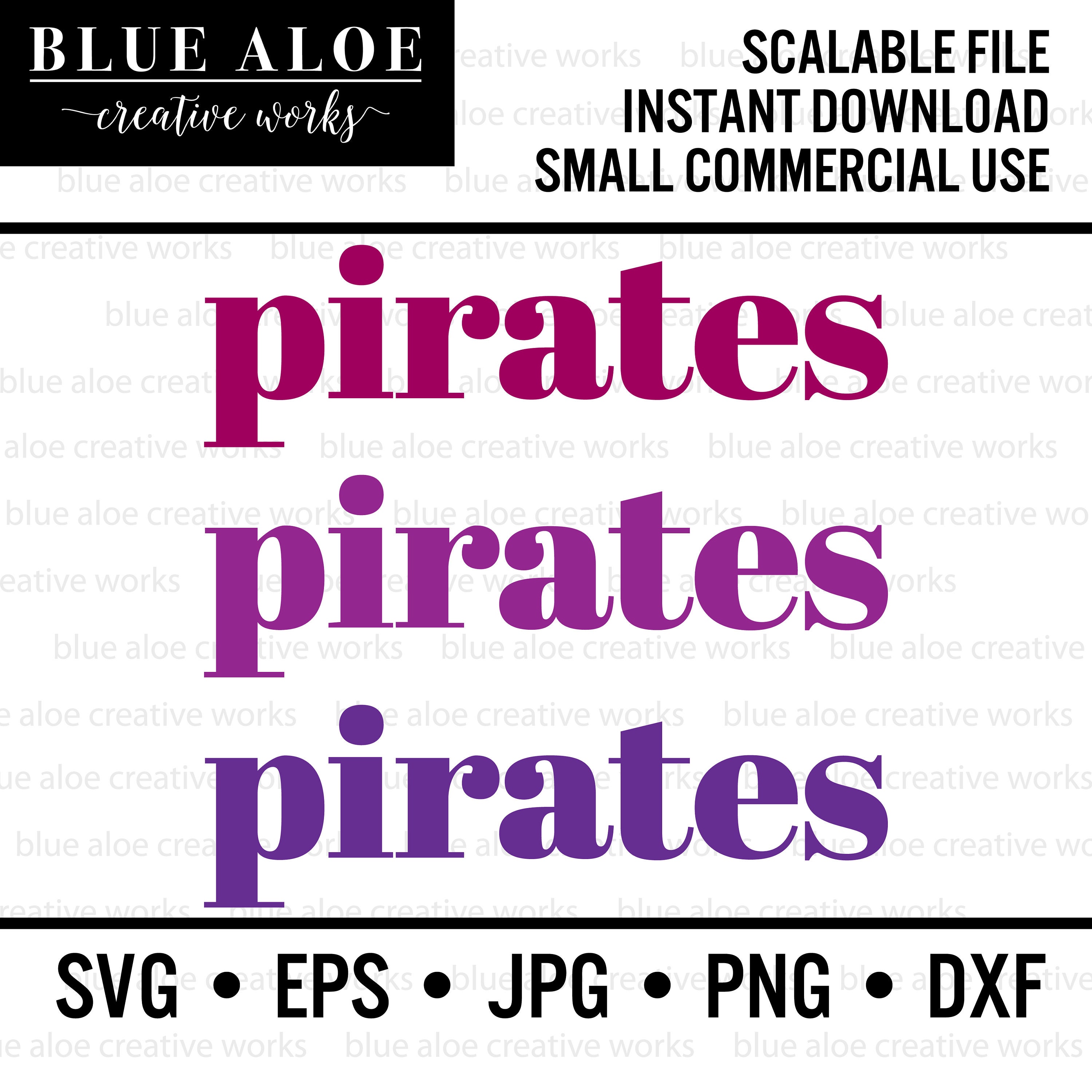 Pirates X3 School Mascot Svg Cut File for Cricut and Silhouette, Dxf ...