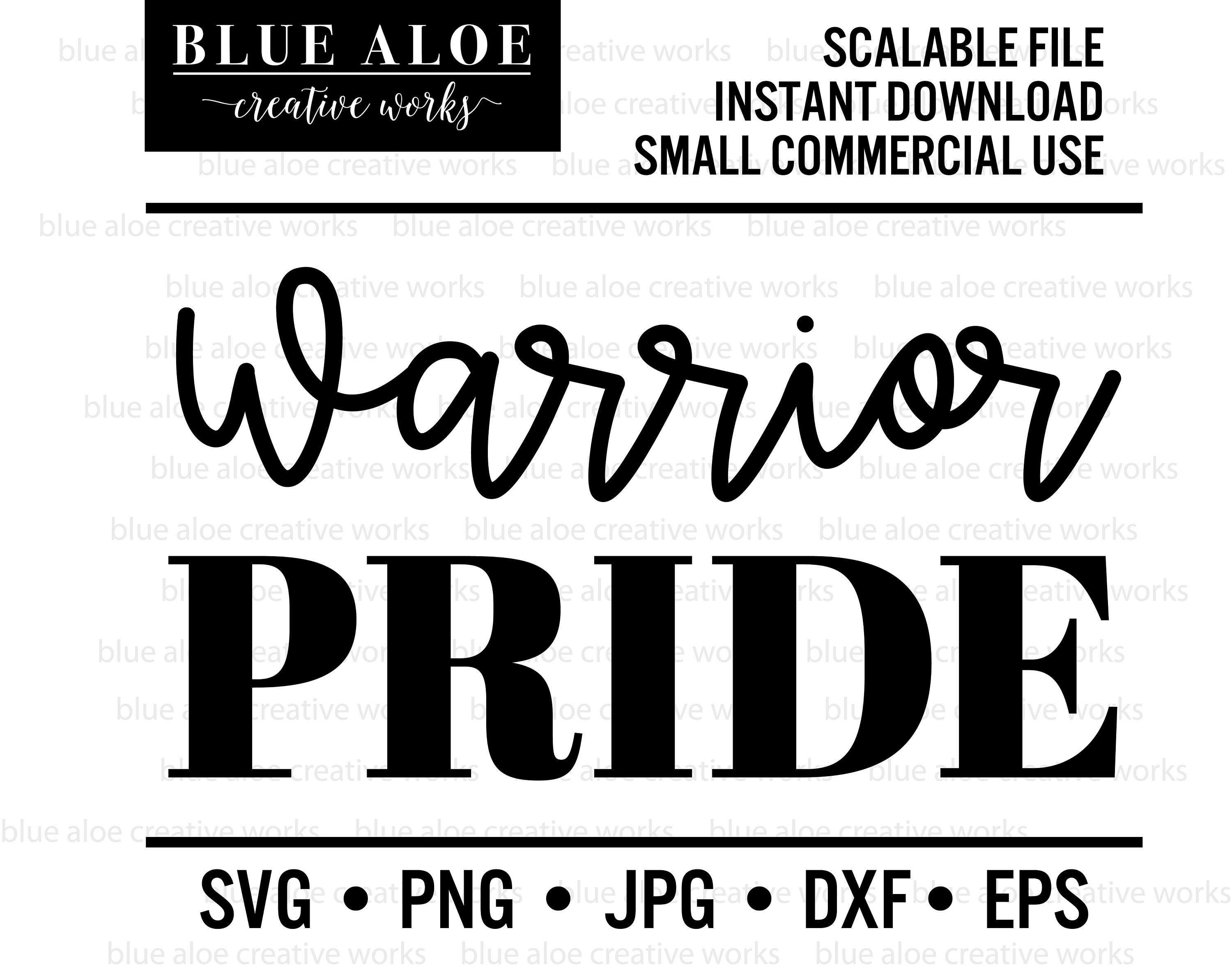 Warrior Pride Svg Warrior Svg, School Mascot Svg Cut File for Cricut ...
