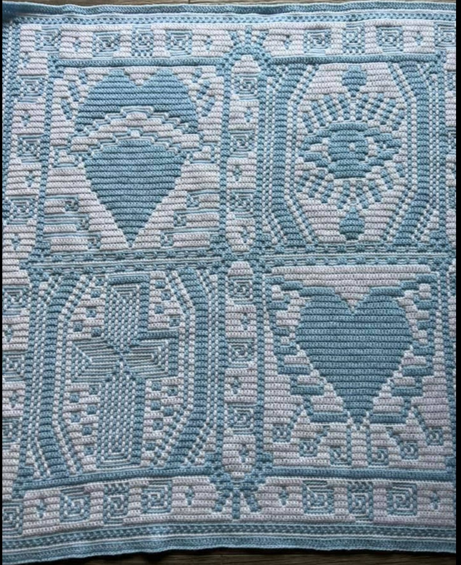 Milagros Throw Mosaic Crochet Pattern - Etsy