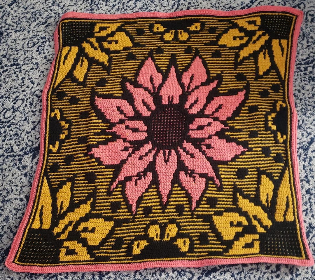 Doodle Flower Mosaic Crochet Pattern - Etsy