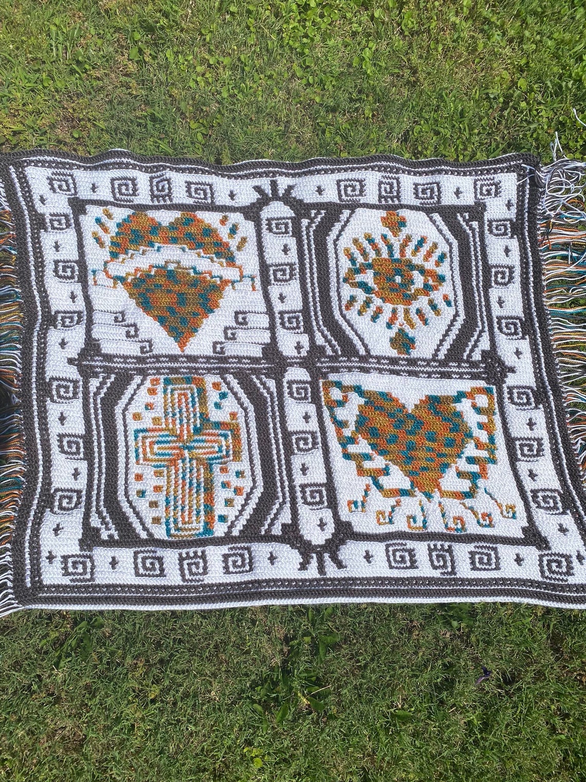 Milagros Throw Mosaic Crochet Pattern - Etsy