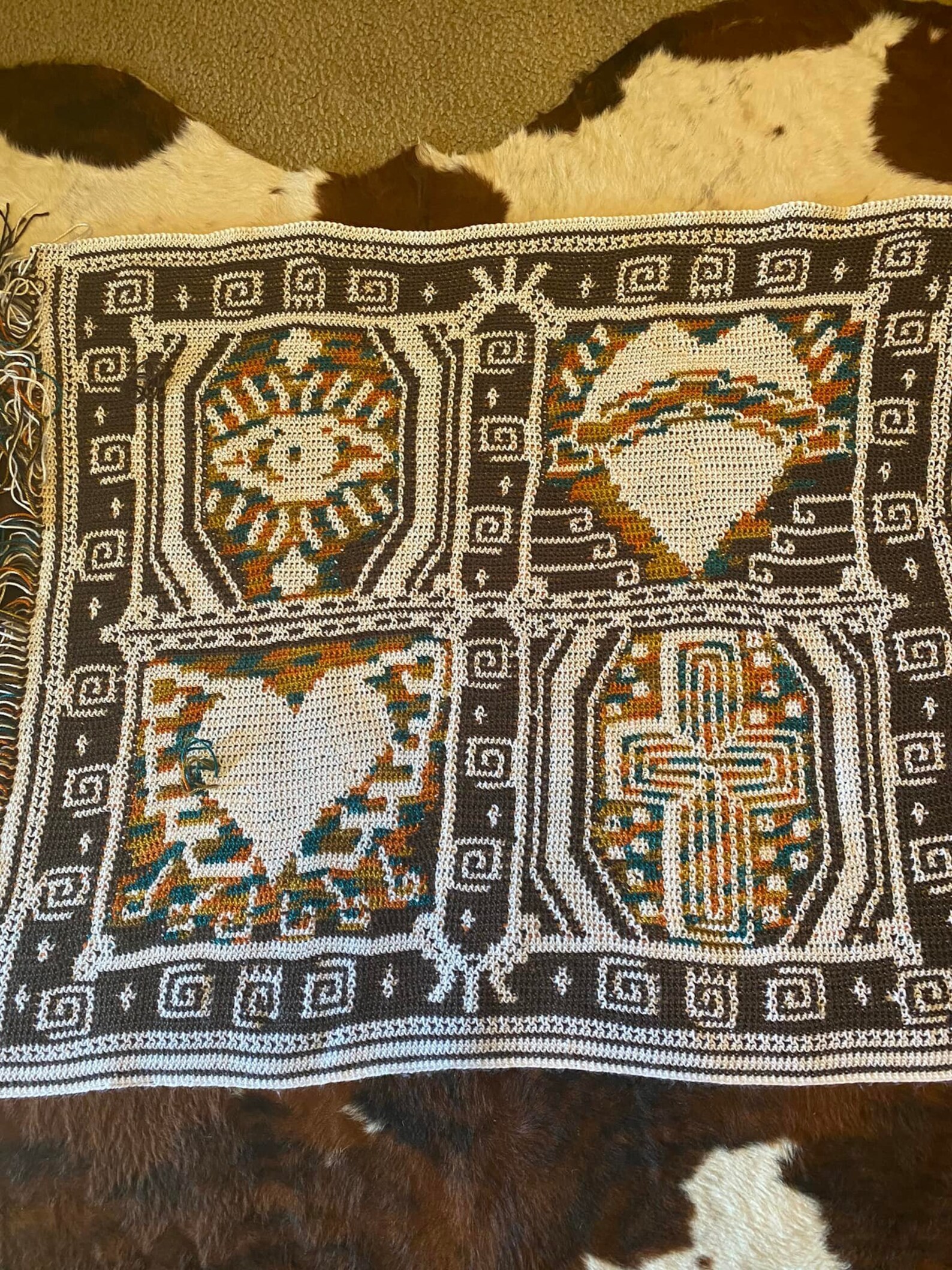 Milagros Throw Mosaic Crochet Pattern - Etsy