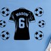 Personalised Football Shirt Vinyl Transfer Wall Sticker - Etsy