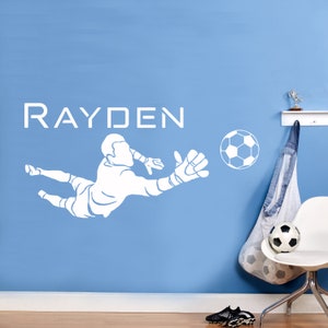Personalised Goal Keeper Football - Vinyl Transfer - Wall Sticker ...