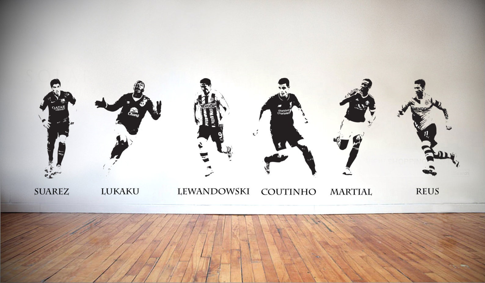 World Class Footballers - Vinyl Transfer - Wall Stickers - Neymar Ozil ...