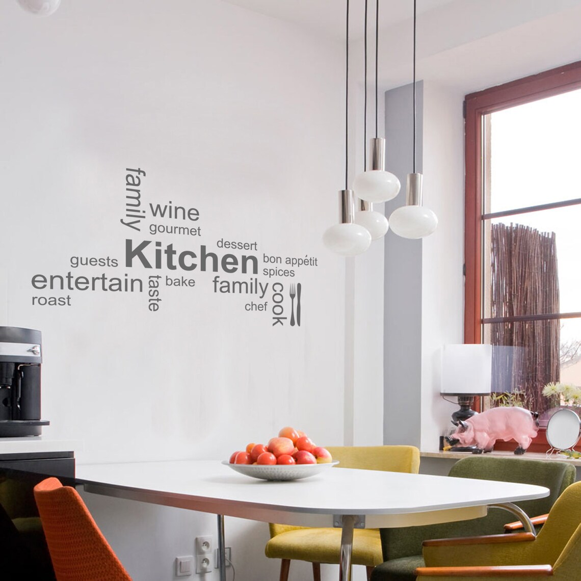Kitchen Word Cloud Wall Sticker Contemporary Vinyl Decal - Etsy