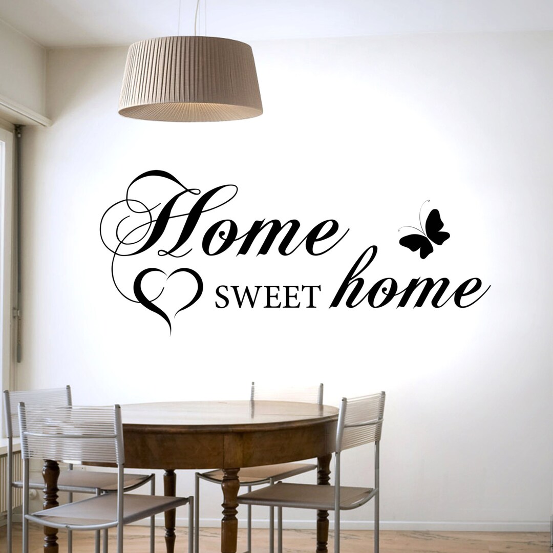 Home Sweet Home - Family - Wall Sticker - Contemporary - Vinyl Decal - Etsy