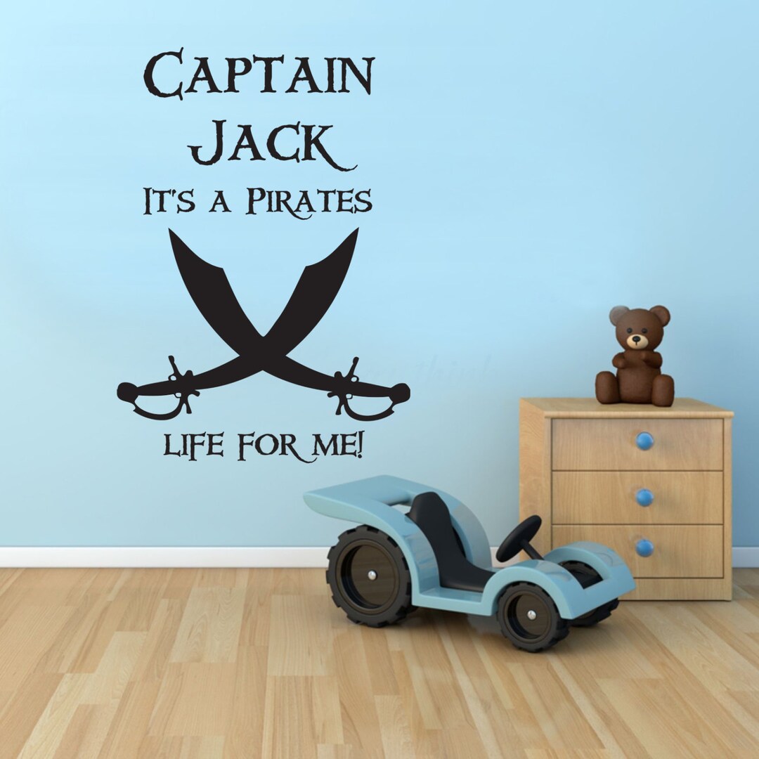 It's a Pirates Life for Me Personalised - Wall Sticker - Childrens ...