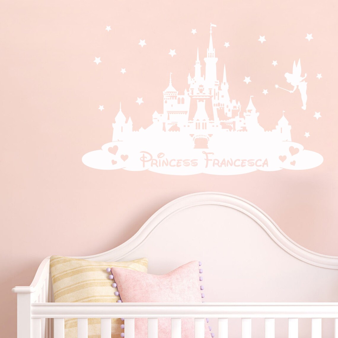 Disney Princess Castle Personalised Wall Sticker - Etsy