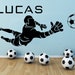 Personalised Goal Keeper Football - Vinyl Transfer - Wall Sticker ...