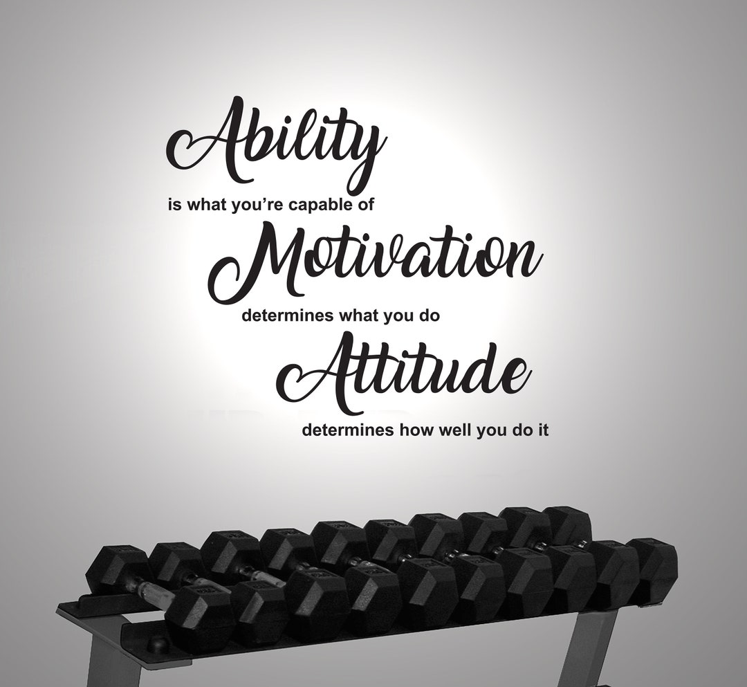Ability Motivation Attitude - Motivational Wall Sticker - Contemporary ...