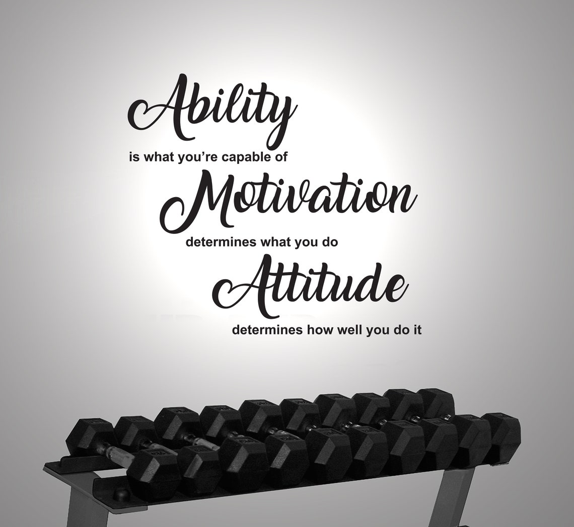 Ability Motivation Attitude - Motivational Wall Sticker - Contemporary ...