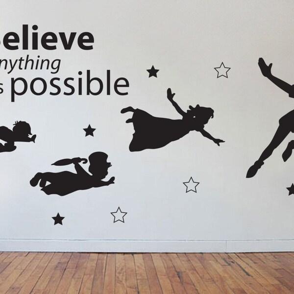 Peter Pan Wall Decal - Etsy UK