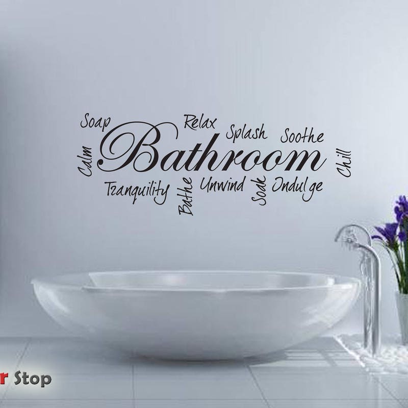 Bathroom Sticker - Etsy