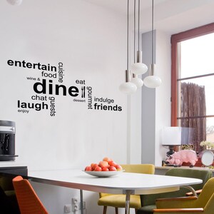 Dine Word Cloud - Wall Sticker - Contemporary - Vinyl Decal - Montage ...