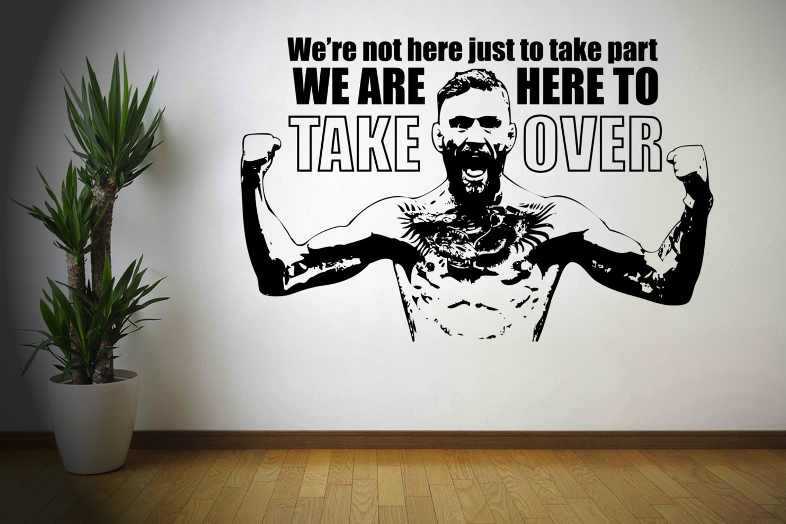 Conor Mcgregor MMA Fighter - Vinyl Transfer - Wall Sticker - Boys ...