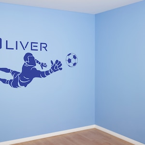 Personalised Goal Keeper Football - Vinyl Transfer - Wall Sticker ...